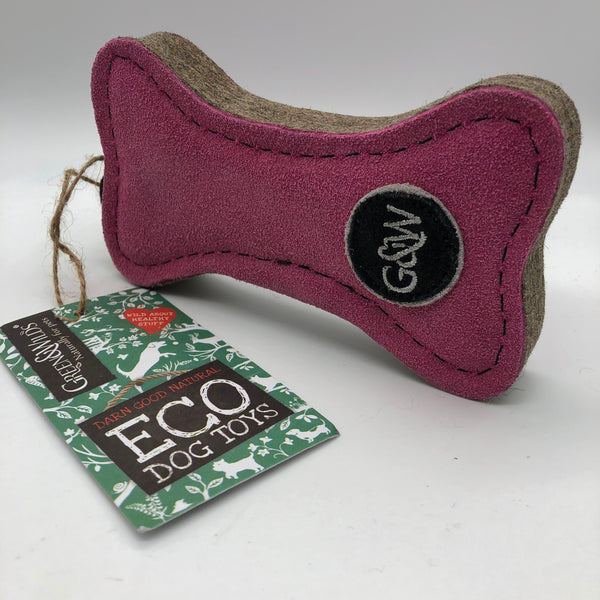 Pinkie & Green Bones - Eco Dog Toy - The Little Pet Biscuit Company